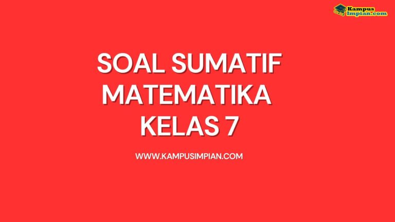 Soal & Jawaban Sumatif Matematika Kelas 7 Semester 1 Kurikulum Merdeka