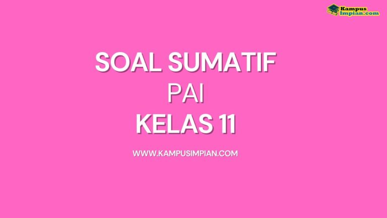 Soal Sumatif PAI Kelas 11 Semester 1 Kurikulum Merdeka